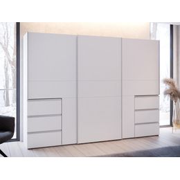 Schwebetürenschrank FORTE Schränke Gr. B/H/T: 269,7 cm x 200,5 cm x 61 cm, 3 St., weiß Schwebetürenschrank, Stauraum, 6 Schubkästen, erhältlich in 2 Dekoren