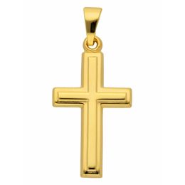 Adelia´s Ketten-Anhänger ADELIA´S "333 Gold Kreuz Anhänger" Schmuckanhänger Gr. Damen, Gelbgold 333, goldfarben (gold) Damen Goldschmuck für & Herren