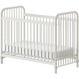 Kinderbett Vipack "Bronxx", weiß (weiß matt, weiß matt, weiß matt), B:71cm H:102,2cm L:130,7cm, Betten, aus Metall
