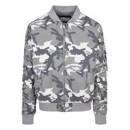 Bomberjacke Urban Classics "Urban Classics Herren Vintage Camo Cotton Bomber Jacket" Gr. M, weiß (snowcamo) Herren Jacken