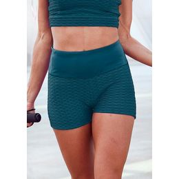 Vivance ACTIVE Shorts '-Kurze Hose' blau Gr. XS (32/34) für Damen. Mit Logodruck. Figurbetont