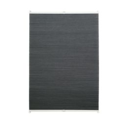 ONDECO Wabenplissee verspannt Klemmträger ohne Bohren Klemmfix Blickdicht Sonnen-Schallschutz Farbe: Grau, Größe: 75x130 cm