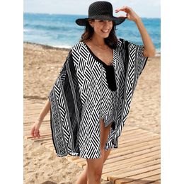 WITT Damen Tunika, schwarz-wei&szlig;-bedruckt, Gr&ouml;&szlig;e 36-40
