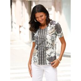 Heine Damen Kurzarmshirt, Natur, Gr. 38, T-Shirts, 100% Baumwolle