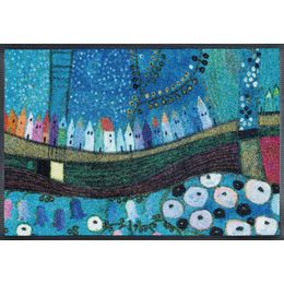 wash+dry by Kleen-Tex unisex Fu&szlig;matte blau Gr&ouml;&szlig;e 40x60 cm - rechteckig