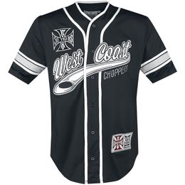 West Coast Choppers 30 Years Anniversary Limited Baseball Jersey Kurzarmhemd schwarz wei&szlig; in XXL WCCBS001ZW