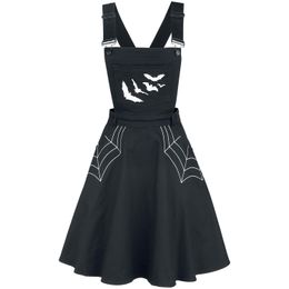 Hell Bunny Miss Muffet Pinafore Dress Kurzes Kleid schwarz in 3XL HLB40014 - black