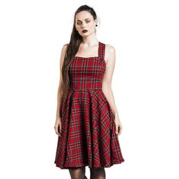 Hell Bunny Irvine Pinafore Dress Mittellanges Kleid rot in 3XL 10004827