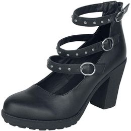 Gothicana by EMP High Heels mit Riemen und Nieten High Heel schwarz in EU38 Q123-000161 M486925