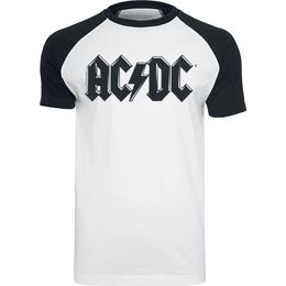 ACDC AC/DC Black Logo T-Shirt wei&szlig; schwarz in XL BY007