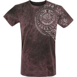 Outer Vision Burned Magic T-Shirt bordeaux in 3XL 6861-OV Man&acute;s T-Shirts burned Magic Day Grey Red