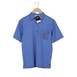 Marco Pecci Damen Poloshirt, blau, Gr. 38