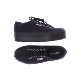 Superga Damen Sneakers, schwarz, Gr. 37.5