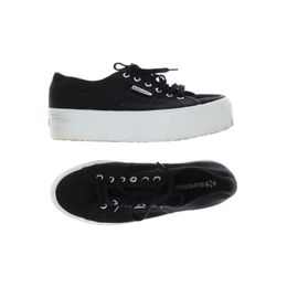 Superga Damen Sneakers, schwarz, Gr. 41