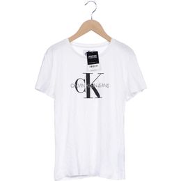 Calvin Klein Jeans Damen T-Shirt, weiß, Gr. 36