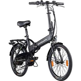 Z&uuml;ndapp Z&uuml;ndapp Green 1.0 E Bike 20 Zoll Elektro Klapprad f&uuml;r Erwachsene 150 - 180 cm 6 G&auml;nge