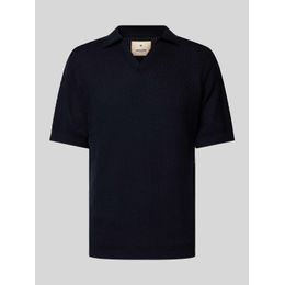 Poloshirt mit Lochmuster Modell 'PAULIN'