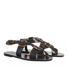 Polo Ralph Lauren Sandalen - Plo Rng Flat Sandal - Gr. 36 (EU) - in Schwarz - für Damen