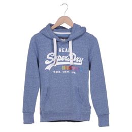 Superdry Damen Kapuzenpullover, blau, Gr. 38