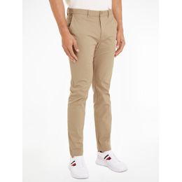 Chinohose Tommy Hilfiger "WCC DENTON CHINO ESSENTIAL TWIL" Gr. 33, Länge 32, beige Herren Hosen