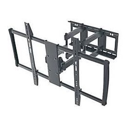 Manhattan TV & Monitor Mount, Wall, Full Motion, 1 screen, Screen Sizes: 60-100", Black, VESA 200x200 to 900x600mm, Max 80kg, LFD, Tilt & Swivel with 3 Pivots, Lifetime Warranty - Klammer - für LCD TV - Schwarz