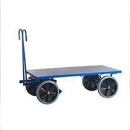 ROLLCART Handpritschenwagen, für den Innenbereich, ohne Bordwände, 1600 x 800 mm, Vollgummi