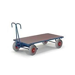 ROLLCART Handpritschenwagen, für den Innenbereich, ohne Bordwände, 1600 x 800 mm, Luftreifen