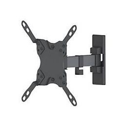 Manhattan TV & Monitor Mount, Wall, Tilt and Swivel, 1 screen, Screen Sizes: 13-42", Black, VESA 75x75 to 200x200mm, Max 20kg, Swivel with 2 pivots, Lifetime Warranty - Klammer - für LCD-Display - Schwarz