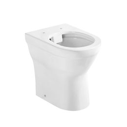 sanicomfort Stand-WC Cozy erh&ouml;ht 47,5 cm Sitzh&ouml;he Sp&uuml;lrandlos mit WC Sitz Absenkautomatik wei&szlig;