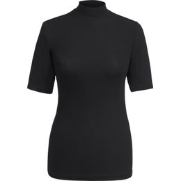 wäschepur Damen Blazershirt mit Stehkragen schwarz, Größe 46