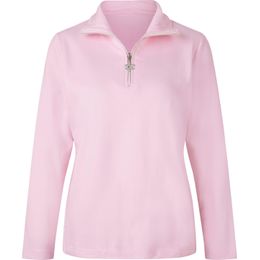 Damen Langarmshirt mit Schneeflocken-Anh&auml;nger ros&eacute;, Gr&ouml;&szlig;e 48