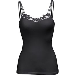 Comazo Damen Tr&auml;gerhemd aus Modal-Stretch schwarz, Gr&ouml;&szlig;e 36