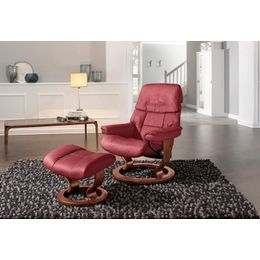 Relaxsessel stressless "Ruby", rot (cherry paloma), B:79cm H:98cm T:76cm, Leder PALOMA: Paloma ist ein durchgef&auml;rbtes Semianilin-M&ouml;belleder mit nat&uuml;rlicher Narbung. Es wurde mit einer leichten Oberfl&auml;chenbehandlung versehen, um es best&auml;ndiger zu machen. Paloma ist weich im Griff und hat eine warme Ausstrahlung. Es ist atmungsaktiv und feuchtigkeitsabsorbierend. Paloma wird besonders von all jenen 