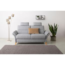 3-Sitzer Home Affaire "Westerland", silber, B:186cm H:90cm T:89cm, 100% Polyester, Sofas, Federkern-Polsterung. wahlweise mit Armlehnfunktion