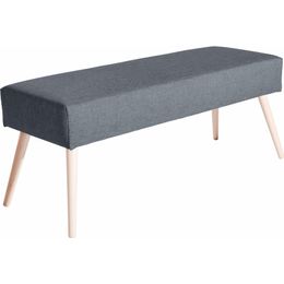 Sitzbank Max Winzer "Sit" Sitzbänke Gr. B/H/T: 114 cm x 48 cm x 40 cm, Strukturgewebe 16523, blau (denim) mit hohen konischen Füßen