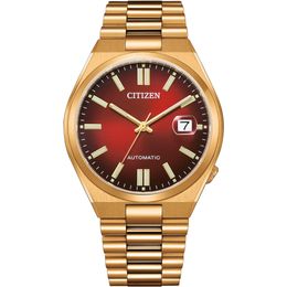 Automatikuhr Citizen "NJ0153-82X" Armbanduhren goldfarben (roségoldfarben) Damen Armbanduhr, Damenuhr, Herrenuhr, Edelstahlarmband, Saphirglas, Datum