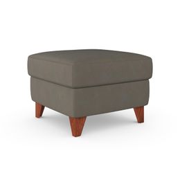 Hocker Machalke "pablo" Gr. B/H/T: 65 cm x 44 cm x 65 cm, Leder RUSTICO, grau (grey rustico)