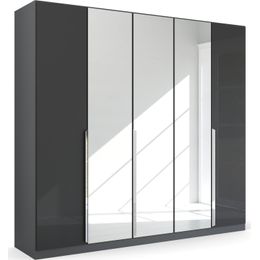 Drehtürenschrank Rauch "Glamour by Quadra Spin" Schränke Gr. B/H/T: 226 cm x 210 cm x 54 cm, 5 St., grau (graumetallic, hochglanz effektgrau)