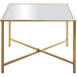 Beistelltisch HAKU Tische Gr. B/H/T: 60 cm x 45 cm x 60 cm, goldfarben (goldfarben, goldfarben)