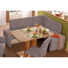 Eckbank Home Affaire "Bologna", braun (dunkelbraun (arizona 4412)), B:200cm H:84cm T:160cm, Sitzbänke, in 2 Größen (langer Schenkel 180 oder 200 cm), verschiedene Qualitäten