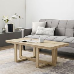 Couchtisch Andas "Sloan" Tische Gr. B/H/T: 120 cm x 42 cm x 60 cm, braun (wild eiche, wild eiche) Couchtisch Eckige Couchtische Holz-Couchtische mit einem besonderen Beingestell, einer Holzoptik Tischplatte