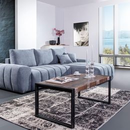 Couchtisch GUTMANN FACTORY "Titan" Tische braun (antik) moderne Kombination aus Metall und Massivholz