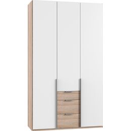 Kleiderschrank wimex "New York" Schränke Gr. B/H/T: 135 cm x 236 cm x 58 cm, 3 St., weiß (struktureichefarben hell, front weiß) wahlweise 208 oder 236cm hoch