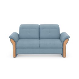 3-Sitzer Home Affaire "Dangast", blau (hellblau), B:200cm H:92cm T:102cm, Luxus-Microfaser EUPHORIA 100% Polyester;Luxus-Microfaser Lederoptik 100% Polyester;Easy Care 100% Polyester, Sofas, Kopfteilverstellung, wahlweise auch mit motorischer Relaxfunktion