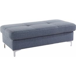 Hocker exxpo - SOFA FASHION "Azzano" Gr. B/H/T: 136 cm x 45 cm x 70 cm, Struktur, Hocker, grau (anthrazit) Polsterhocker