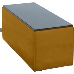 Tischelement Tom Tailor HOME "ELEMENTS" Tische Gr. B/H/T: 35 cm x 37 cm x 94 cm, gelb (ochre tsv 5, schwarz) Esstisch-Zubehör Esstischplatte Tischplatte Sofa-Element schwarz, als Couchtisch oder Sofaelement einsetzbar