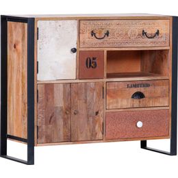 Kommode GUTMANN FACTORY "Clint" Sideboards Gr. B/H/T: 95 cm x 80 cm x 37 cm, 4 St., beige (natur)