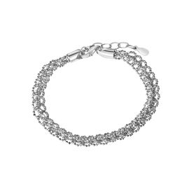 Armband Vivance "925/- Sterling Silber rhodiniert Kugelkette" Armbänder Gr. 19,5cm, Silber 925 (Sterlingsilber), weiß Damen