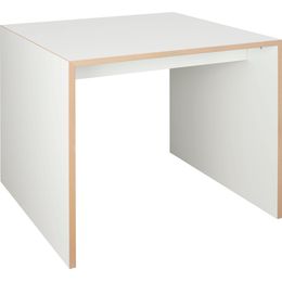 Arbeitstisch Tojo "freistell-klein" Tische Gr. B/H/T: 80 cm x 74 cm x 80 cm, weiß Holz-Schreibtische Schreibtisch variabel einsetzbar als Couchtisch, BreiteTiefe: 8080 cm