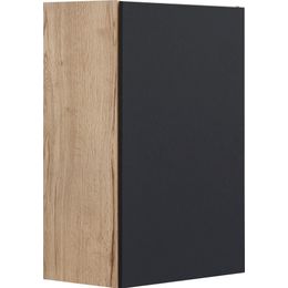 Hängeschrank Optifit "Roth" Schränke Gr. B/H/T: 60 cm x 89,6 cm x 34,6 cm, 1 St., Komplettausführung, schwarz (anthrazit, wildeichefarben) Breite 60 cm